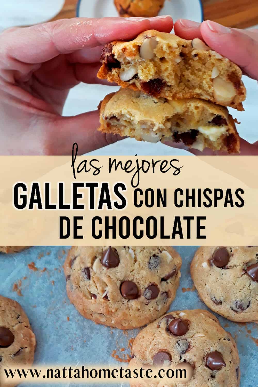Galletas con chispas de chocolate caseras | fácil! - Natta home taste