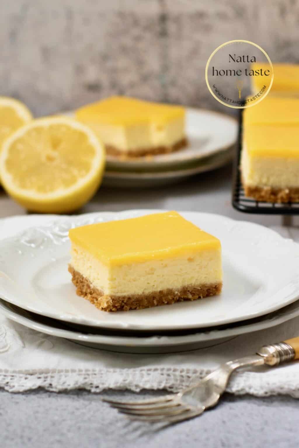 Cheesecake de limón horneado | con galletas Maria - Natta home taste